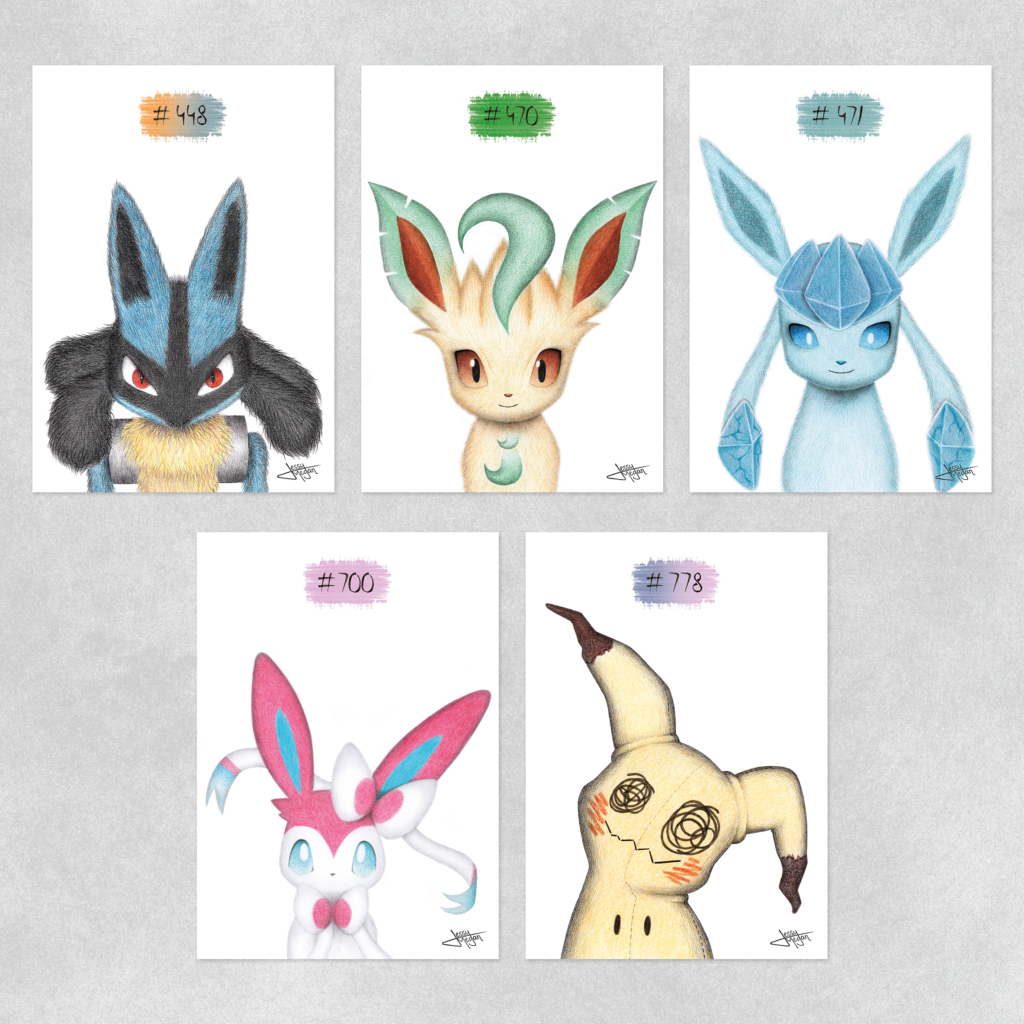 Pokémons - Prints A4, par Jessy Megan